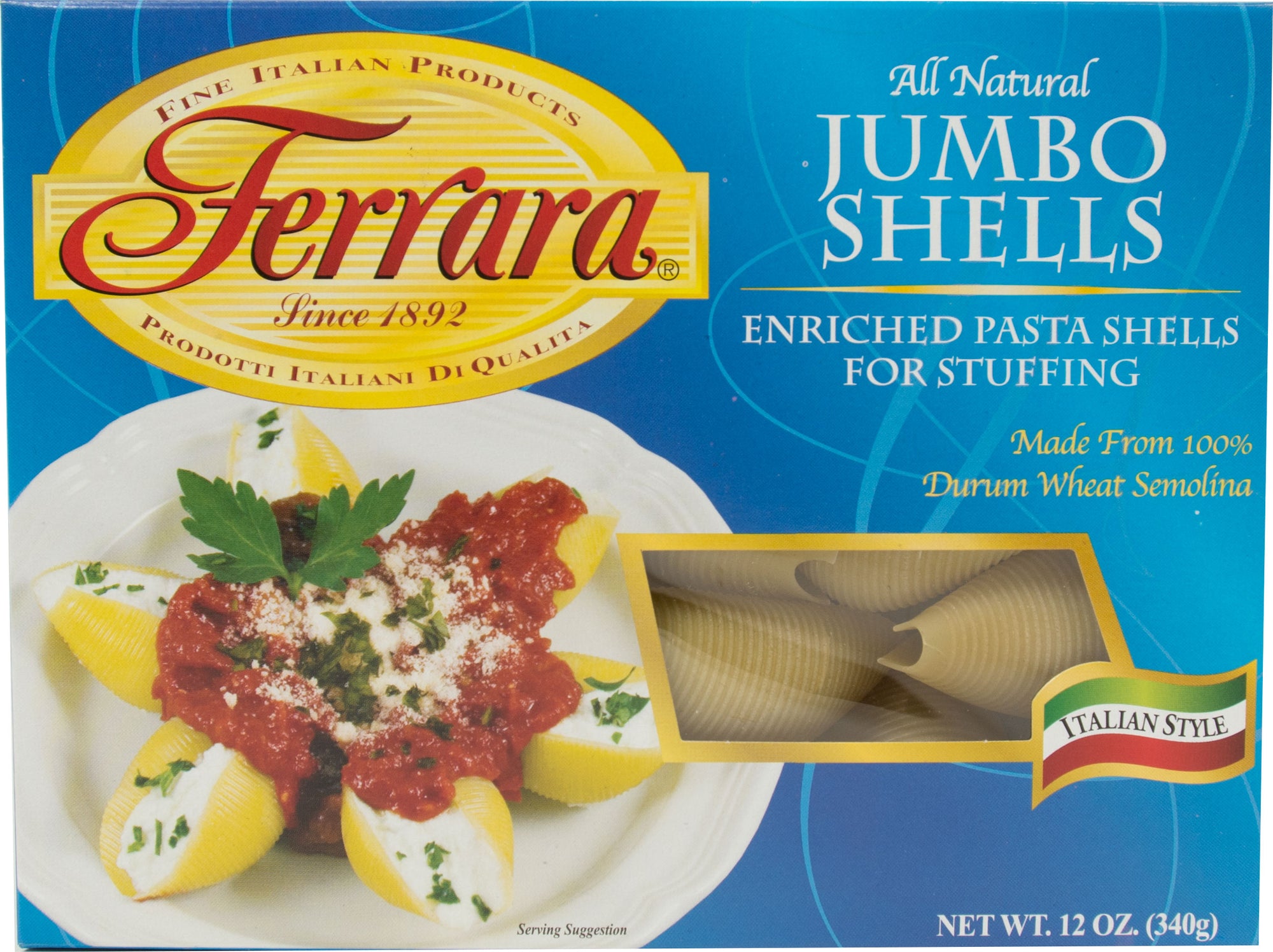 Ferrara Jumbo Shells 12 OZ - Shop Cento